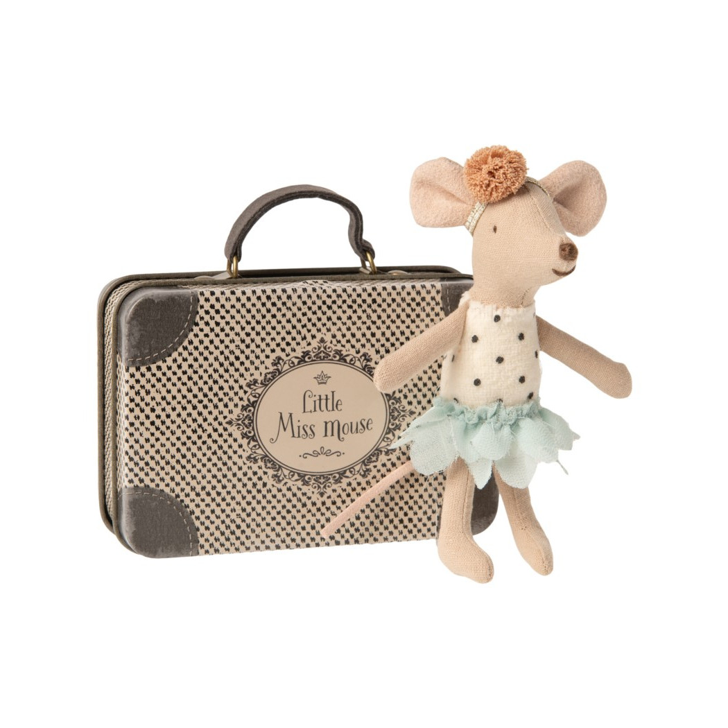 Myszka Mała Miss - Little Miss Mouse In Suitcase - Little Sister - Maileg