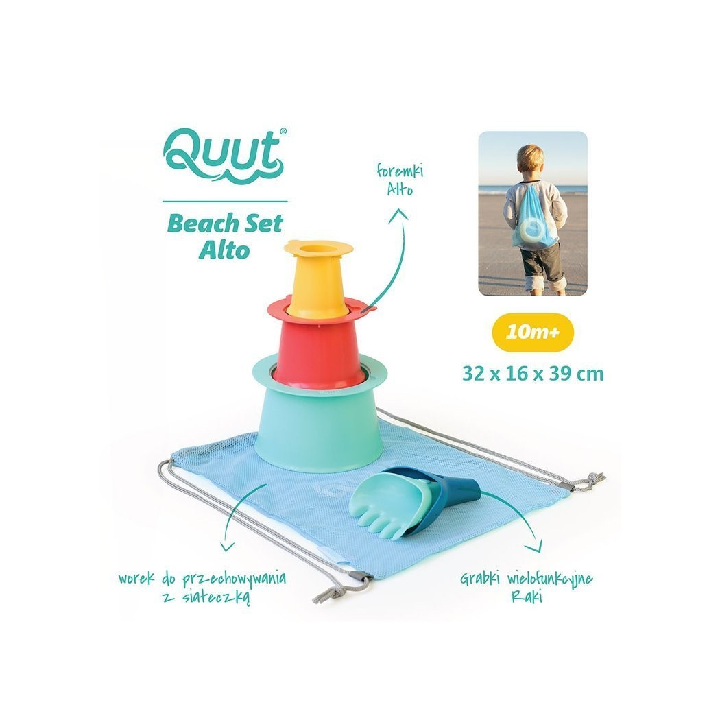 Set Plażowy - Alto + Raki - Zestaw Zabawek Na Plażę W Plecaku - Quut