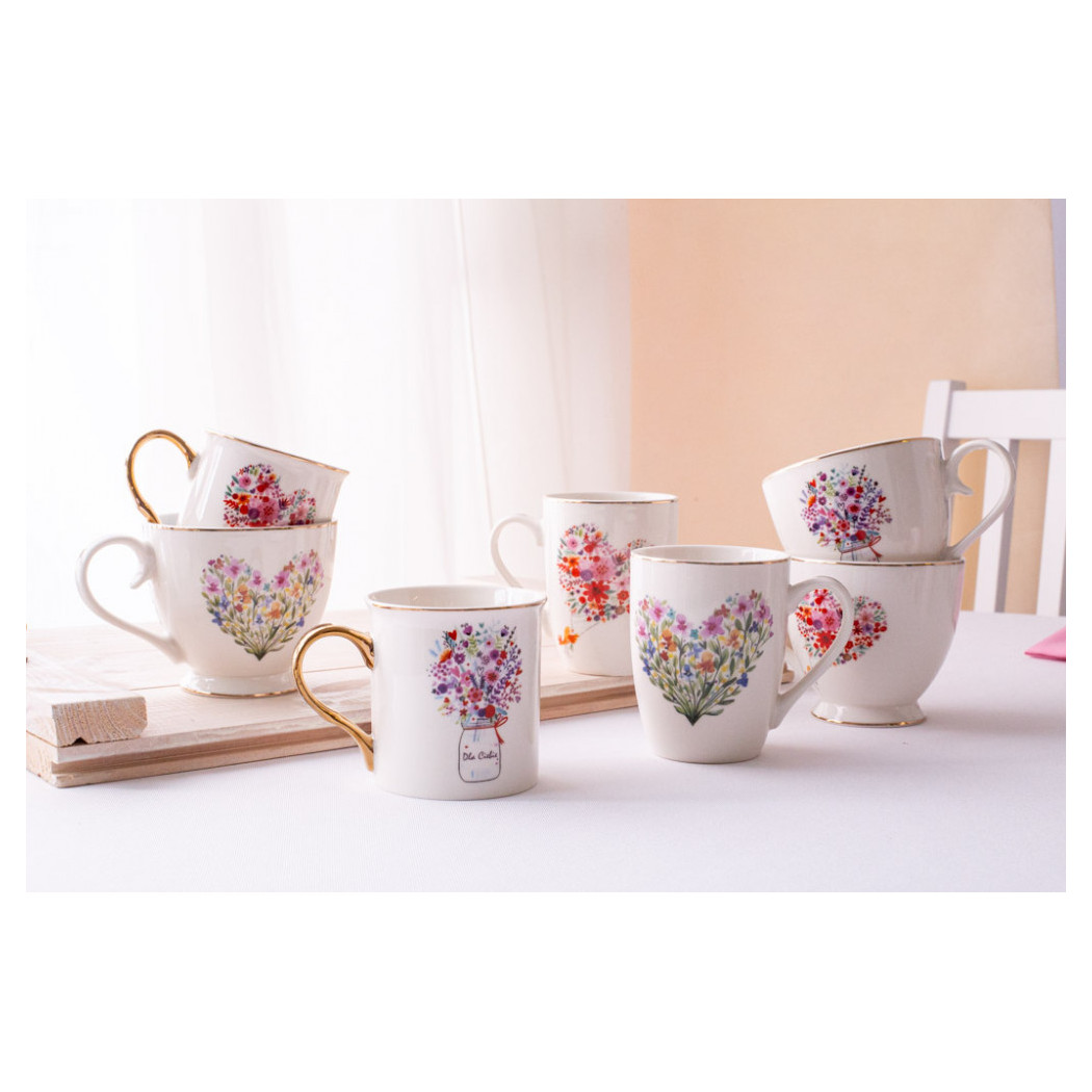 Romantic - Kubek Prosty ze Złotym Uchem 250 ml - Altom Design